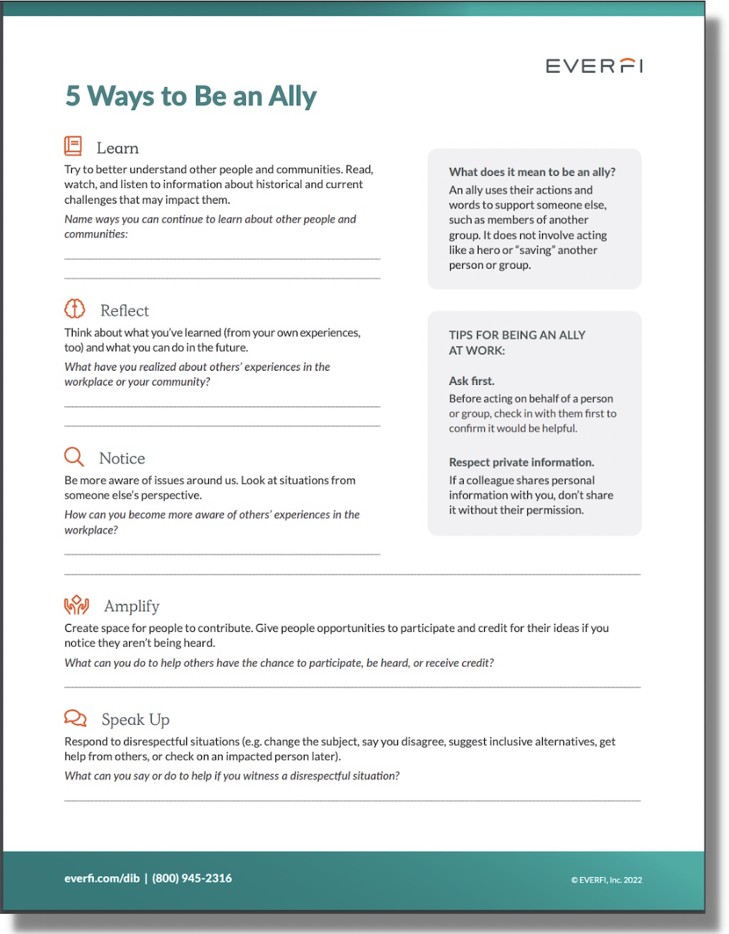 5 Ways to Be an Ally - Free Worksheet | ComplyEQ